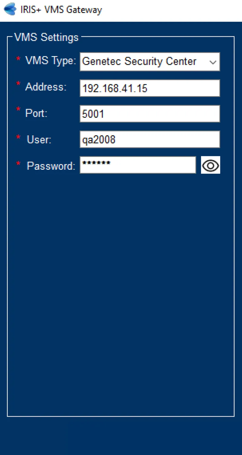 IRIS+™ VMS Gateway Integration Guide - Integrations