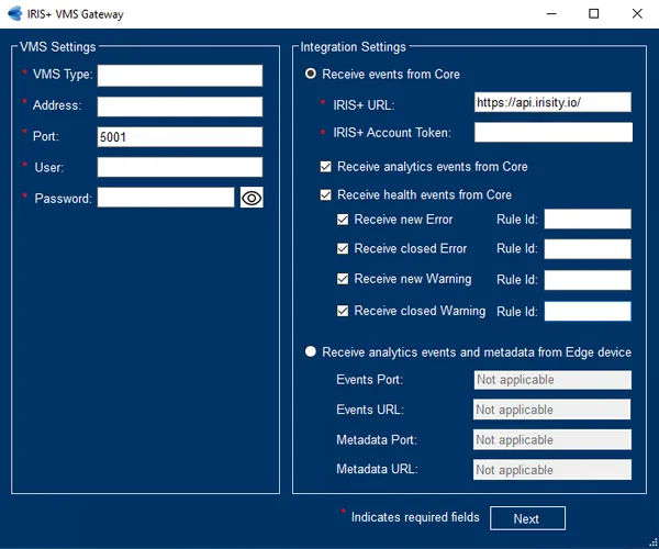 IRIS+™ VMS Gateway Integration Guide - Integrations