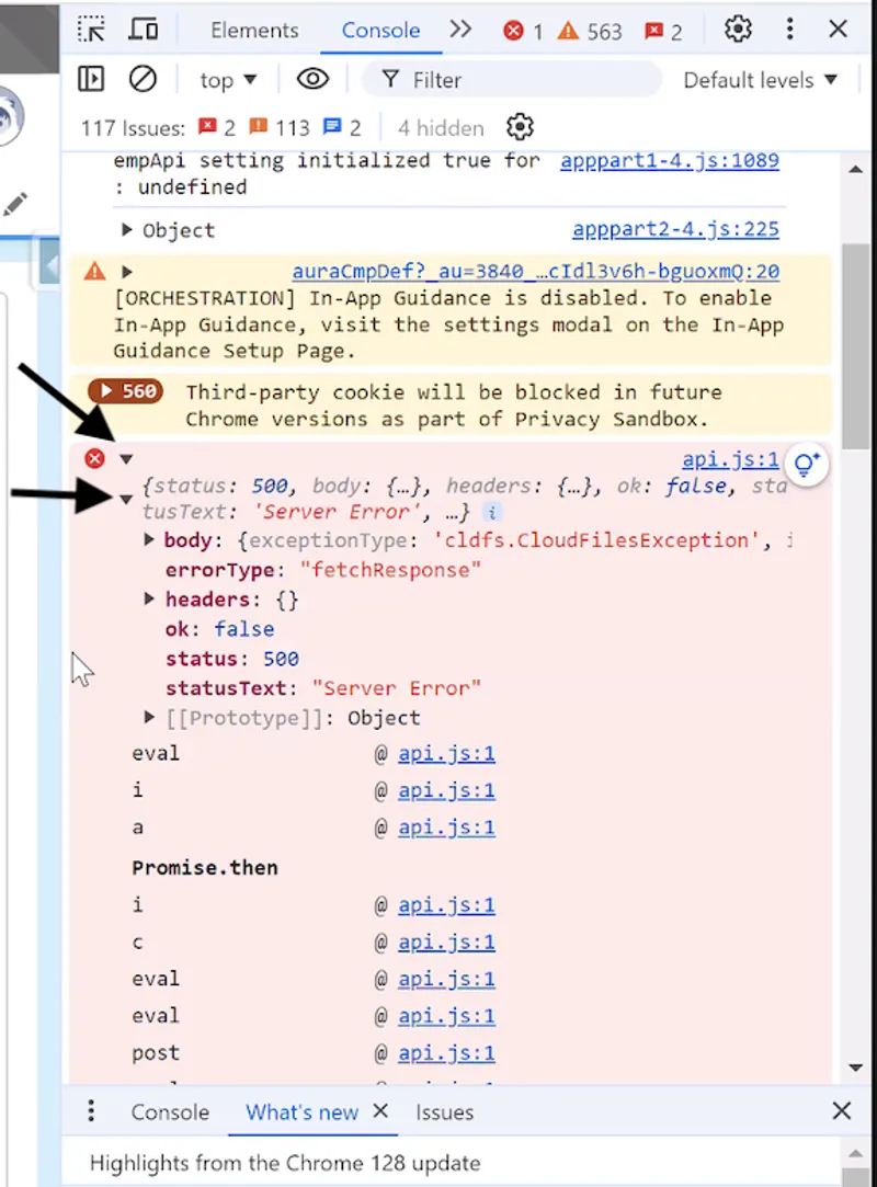 How to collect console logs using browser inspector - Web App