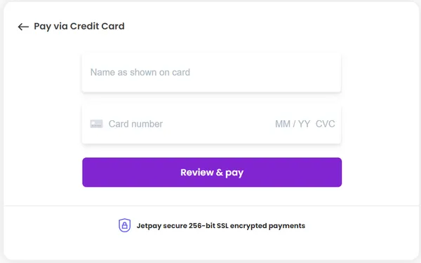 Payment Methods - Jetpay