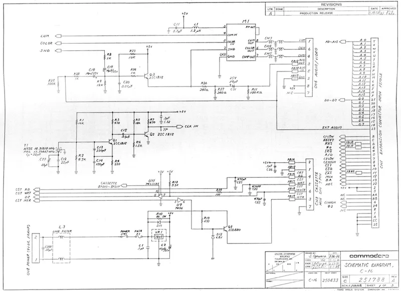 Schematics (Commodore 16) - RetroSix Wiki