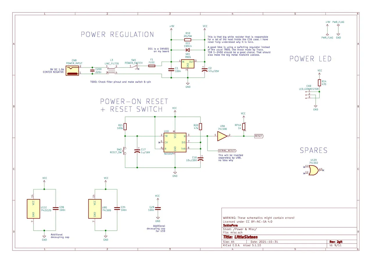 Schematics (Commodore 16) - RetroSix Wiki