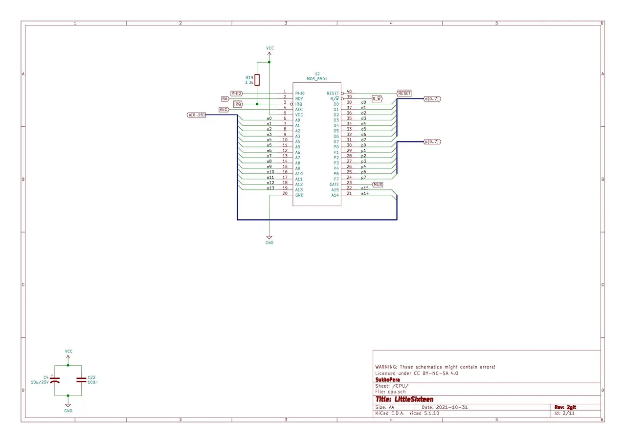 Schematics (Commodore 16) - RetroSix Wiki