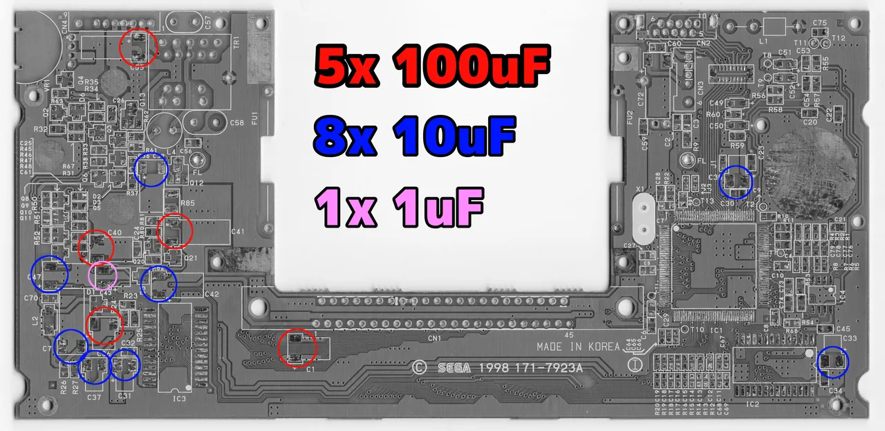 Capacitor Replacement (Game Gear) - RetroSix Wiki