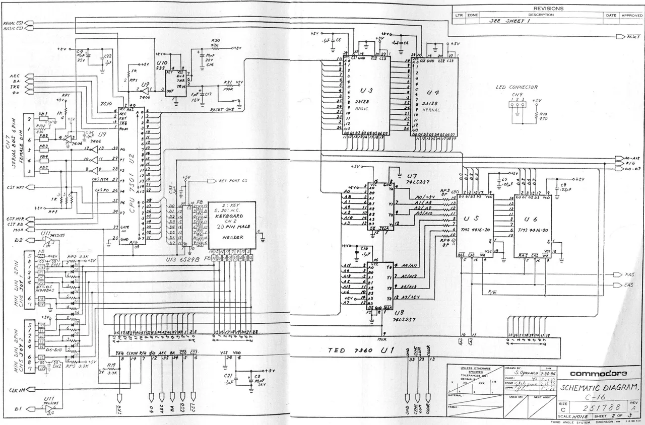 Schematics (Commodore 16) - RetroSix Wiki