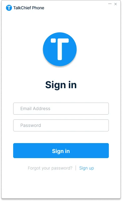 TalkChief SoftPhone - Computer: Setup your soft-phone - Knowledge Base