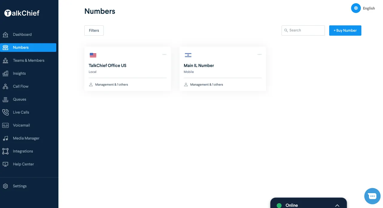 TalkChief Numbers - Knowledge Base