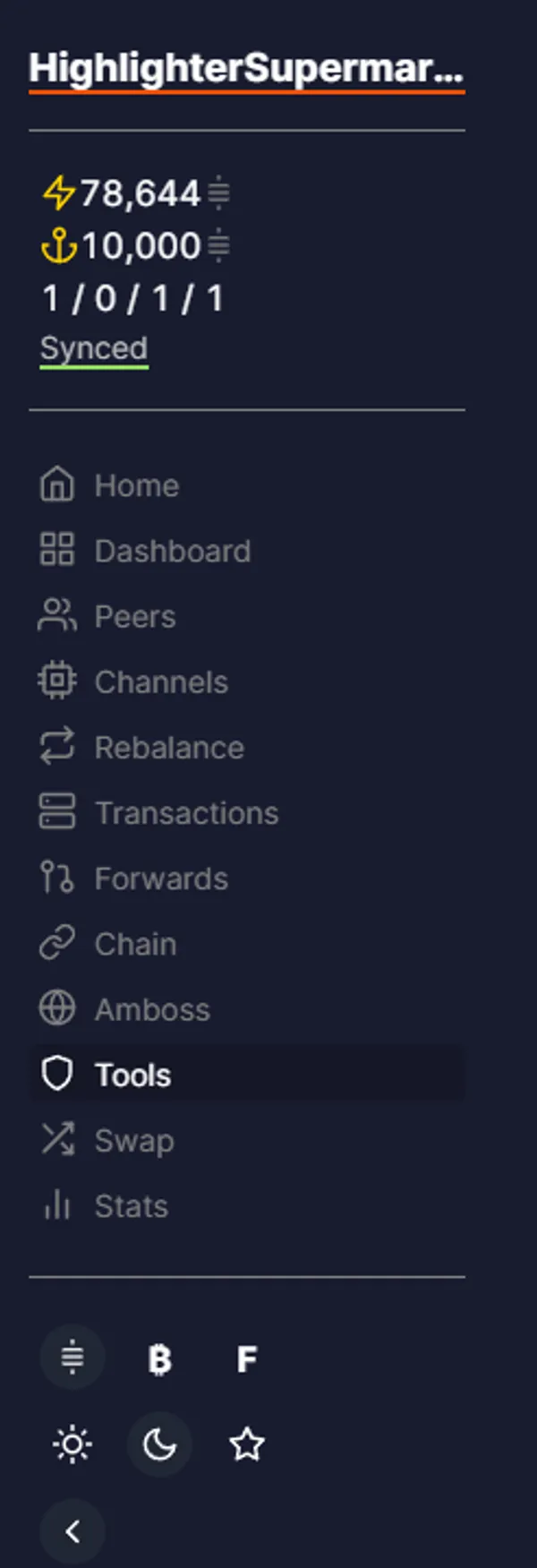 Thunderhub Guide - Voltage Documentation