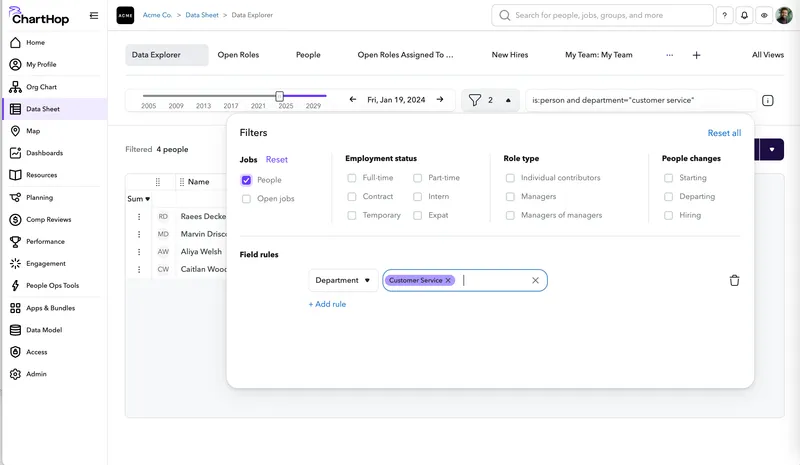 Getting around in ChartHop - ChartHop documentation