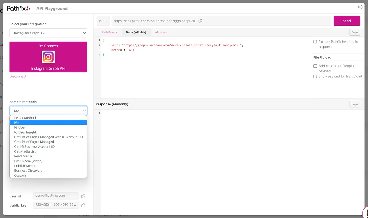 Integrating with Instagram Graph API - Pathfix | Documentation