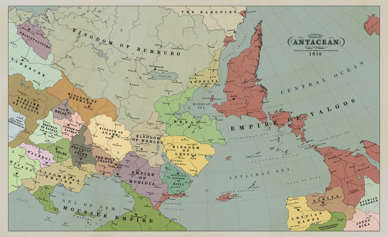 Map of the Antacean - Suzerain Universe Codex