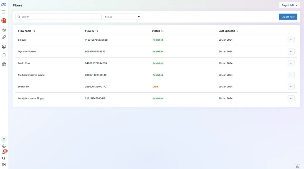 WhatsApp Flow - Engati Product Docs