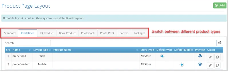 Product Page Layout - User Manual