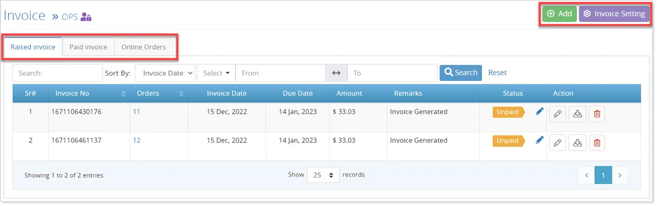 Invoice - User Manual