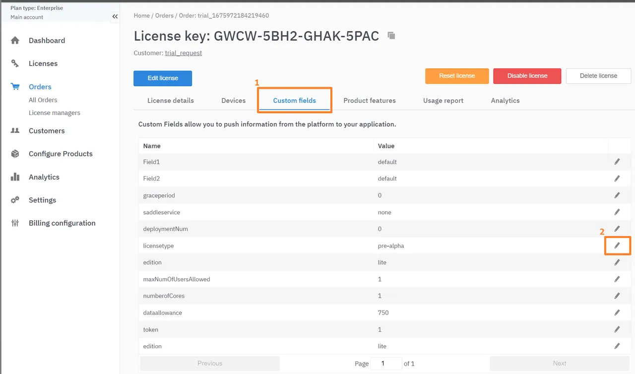 Custom Fields - LicenseSpring Documentation