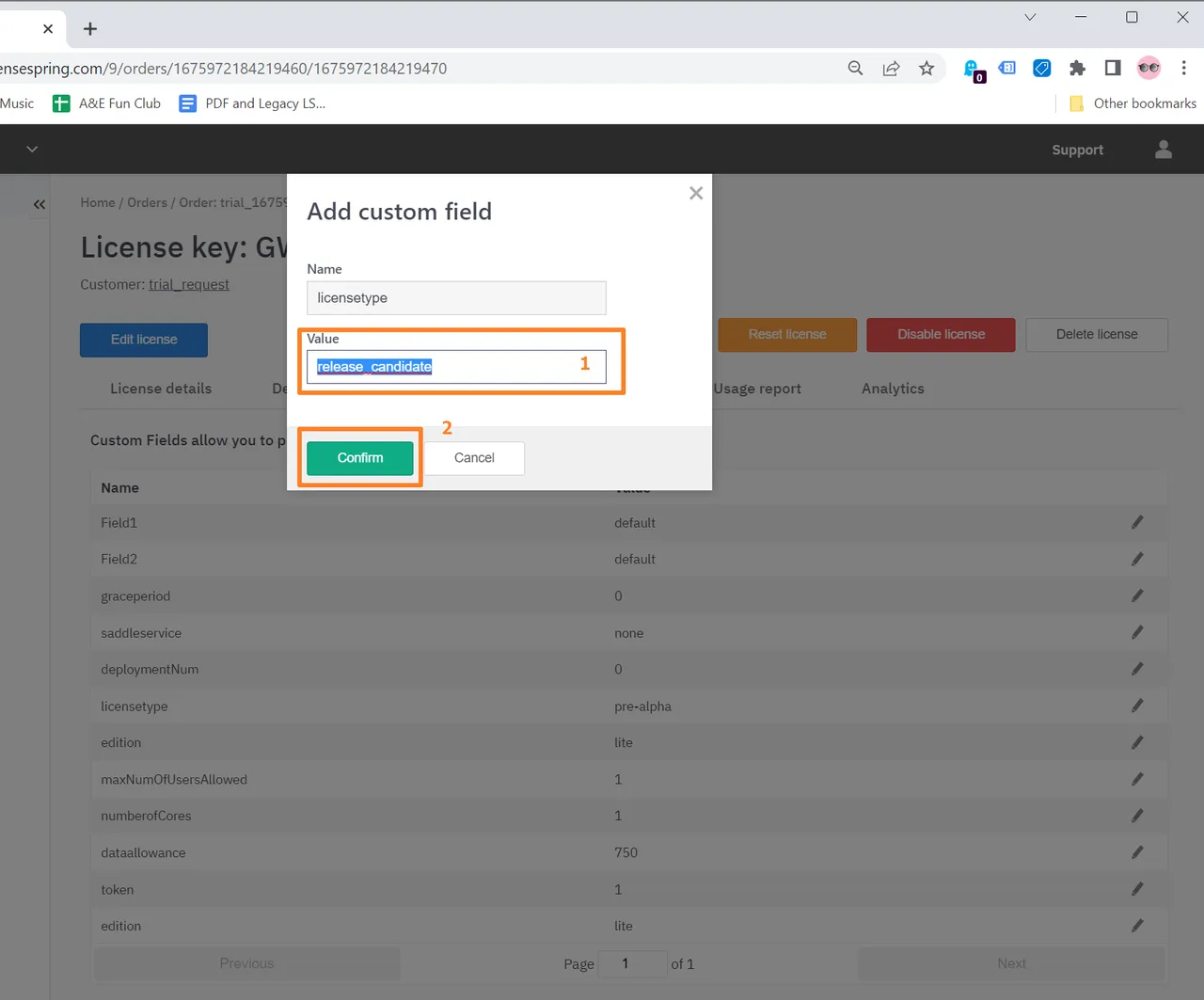 Custom Fields - LicenseSpring Documentation