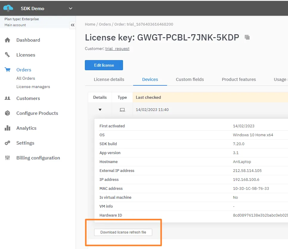License Configuration Licensespring Documentation