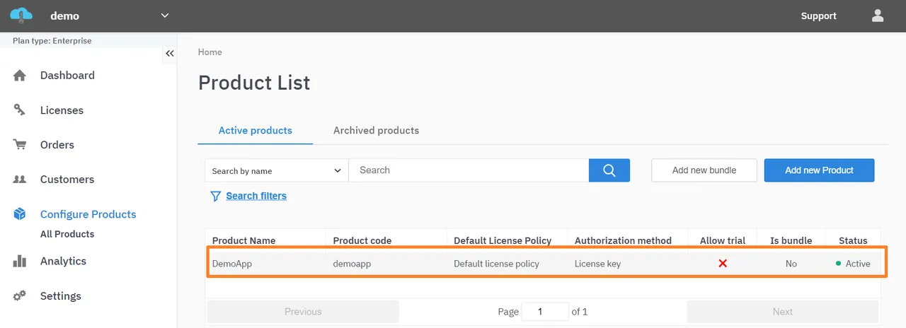 Product Configuration - LicenseSpring Documentation