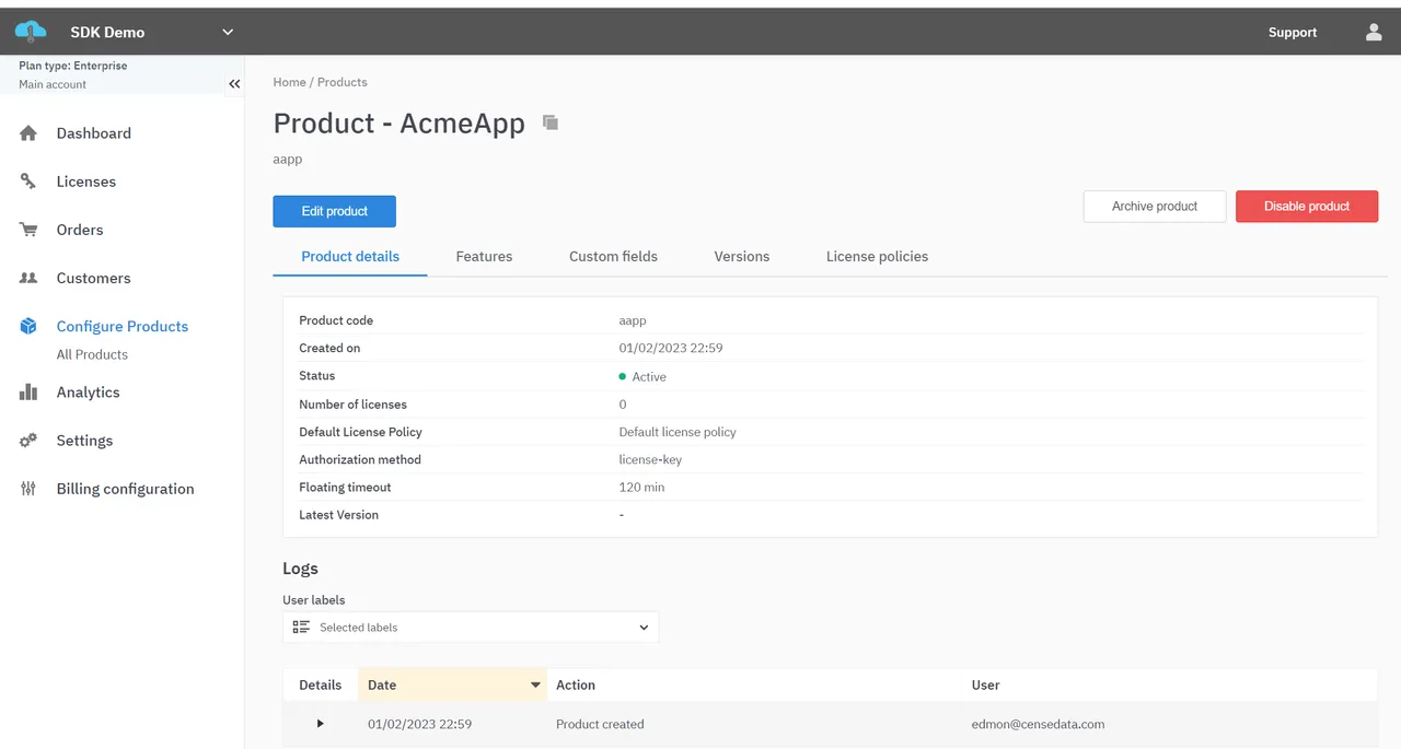 Creating & Configuring Products - LicenseSpring Documentation
