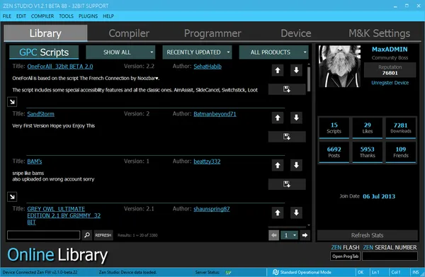 Main Interface - Cronus Zen Guide