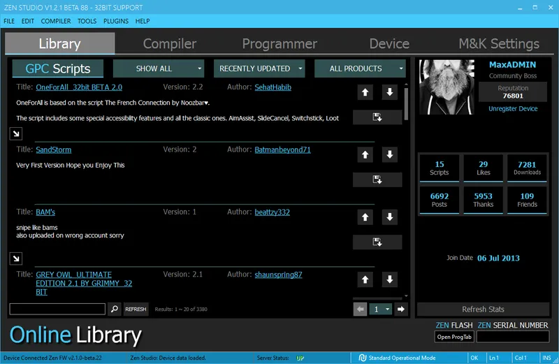 Main Interface - Cronus Zen Guide