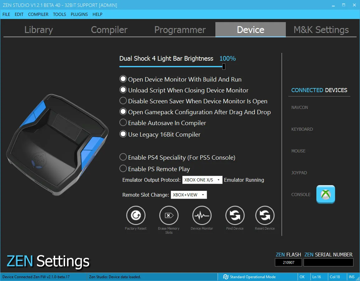 Zen Studio - Device Panel - Cronus Zen Guide