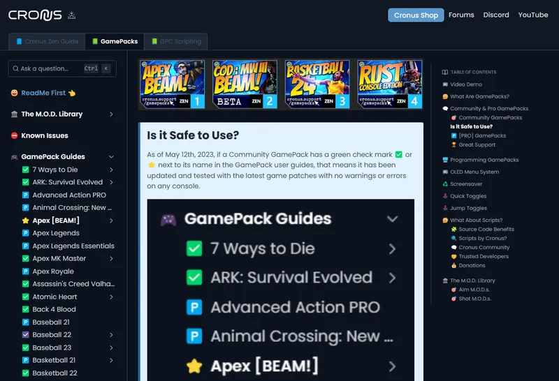 Read Me First 👈 - Cronus Zen GamePacks
