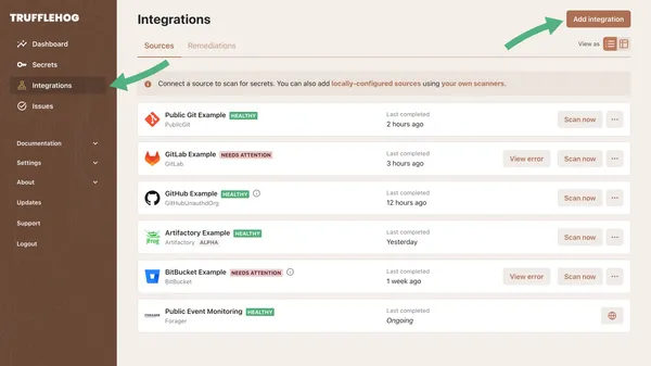 Configuring a scanner - TruffleHog Docs