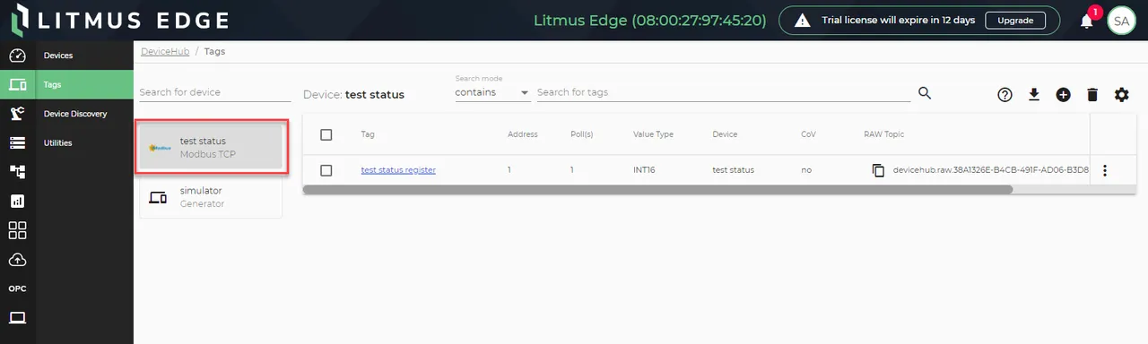 Status Register Guide | Litmus Automation Documentation - Litmus Technical Documentation