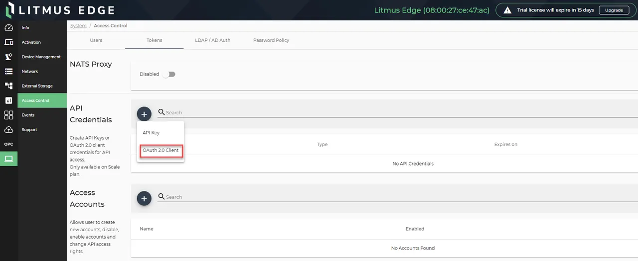 How to Create and Use OAuth 2.0 Tokens in Litmus Edge - Litmus Technical Documentation