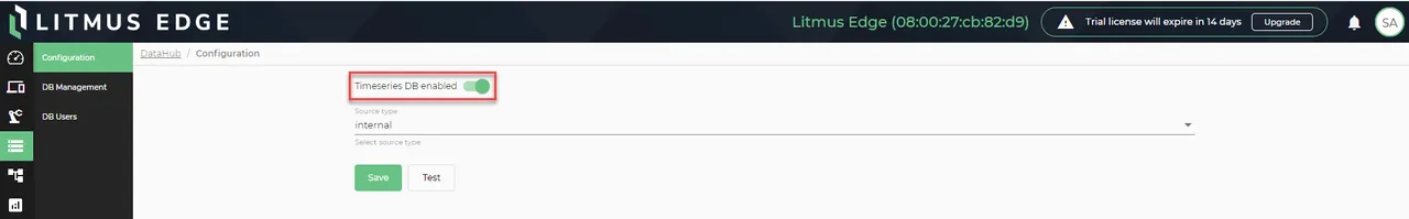 Configure the Timeseries DB | Litmus Automation Documentation - Litmus Technical Documentation