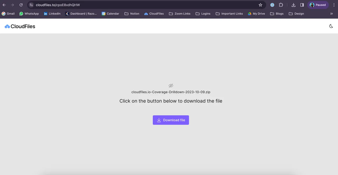 File Management in CloudFiles - Web App