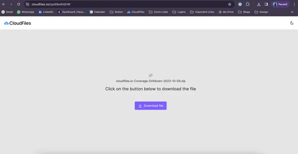 File Management in CloudFiles - Web App