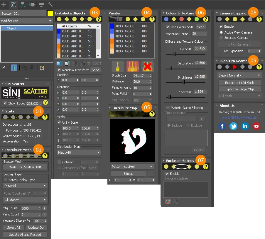 Scatter (UI) - SiNi Help Documentation