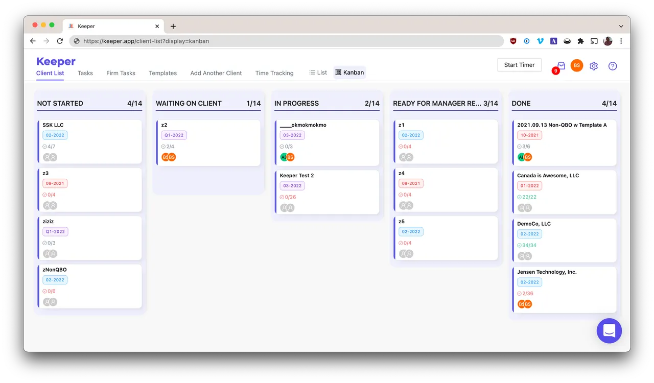 Client List - Keeper Docs