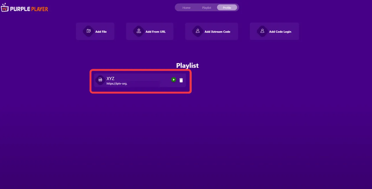 How to Login Adding URL (M3u) - Purple Smart TV