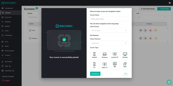 How to Cast Content on Pair Screen | Escreen