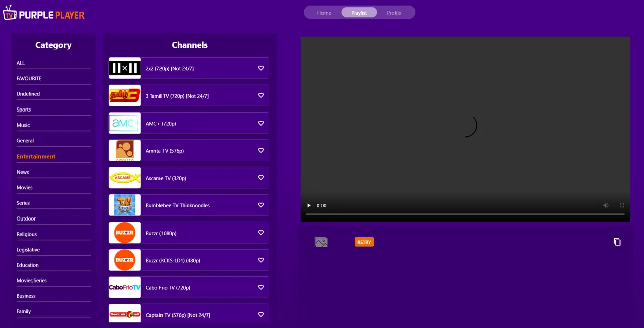 How to Login Adding URL (M3u) - Purple Smart TV