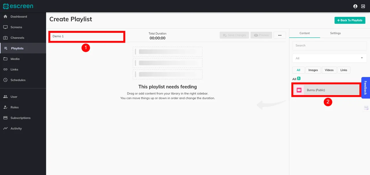 How to Create Playlists | Escreen