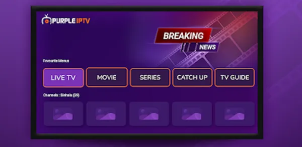 IPTV Smart Player - Purple Smart TV
