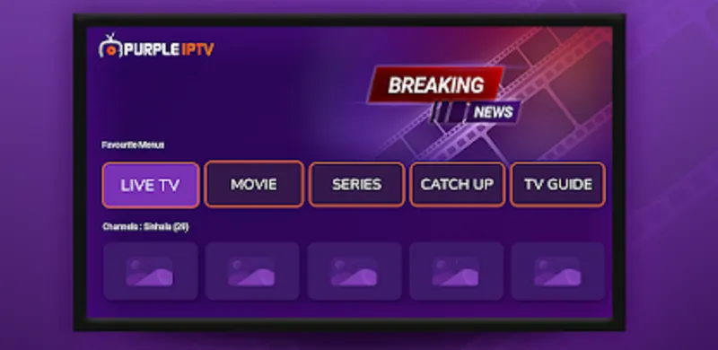 IPTV Smart Player - Purple Smart TV