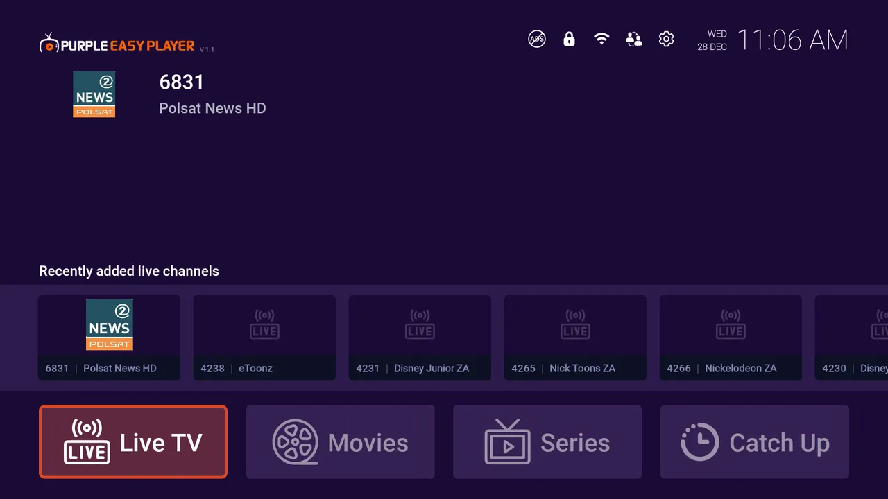 How to watch Live TV - Purple Smart TV