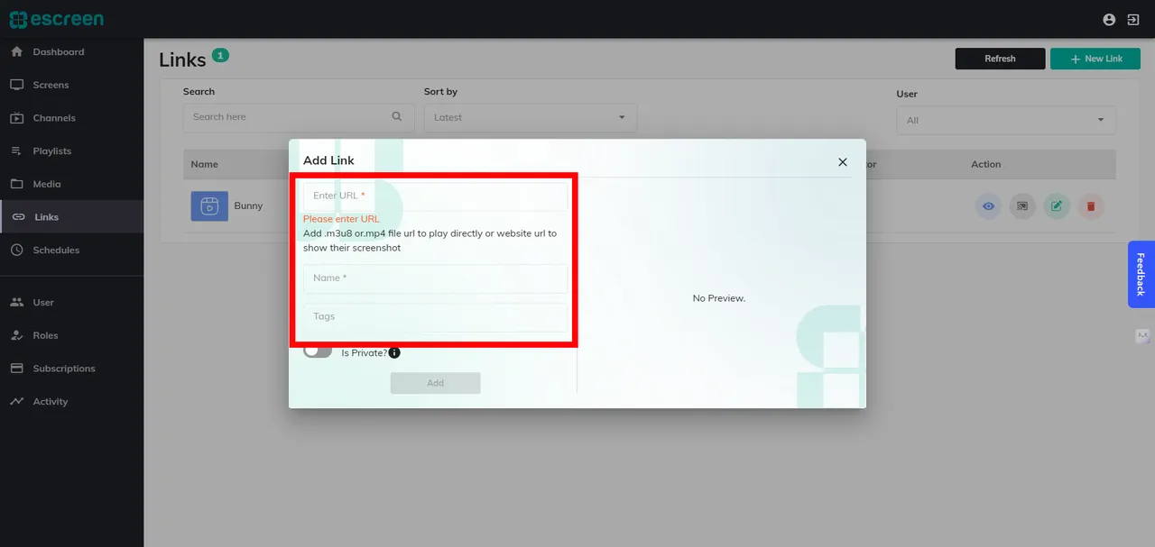 How to Add Links | Escreen