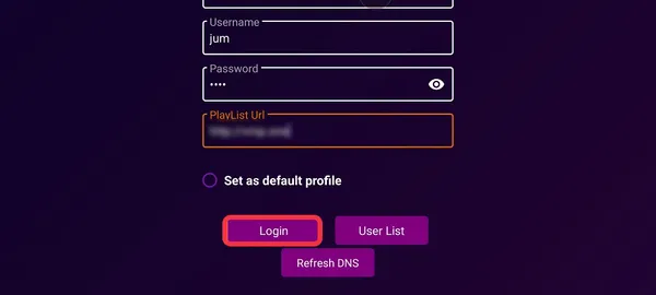 How to Login with Xtream API Code - Purple Smart TV