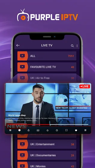 Live TV - Purple Smart TV