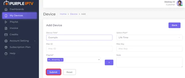 How to Activate Device in IPTV Smart Purple Player - Purple Smart TV