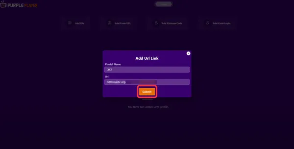 How to Login Adding URL (M3u) - Purple Smart TV