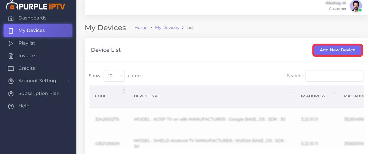 How to Activate Device in IPTV Smart Purple Player - Purple Smart TV