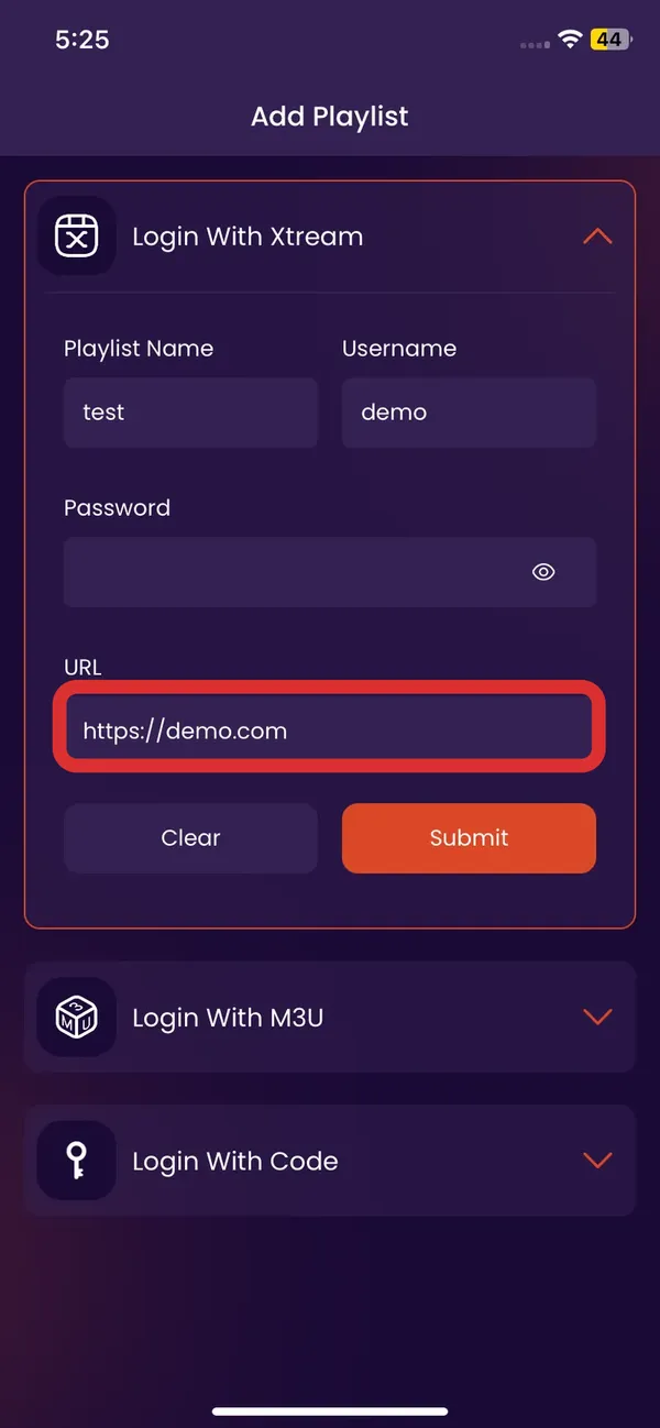 How To Login Adding Xstream Playlist - Purple Smart TV