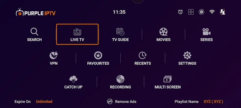 How to Login with Xtream API Code - Purple Smart TV